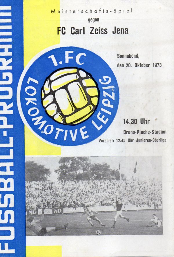 1973/1974 09. Spieltag: 1. FC Lokomotive Leipzig - FC Carl Zeiss Jena 2 ...